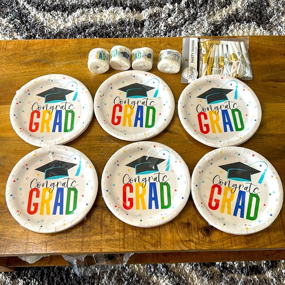 Party Supplies | Graduation Party Supplies Set Multicolor | Poshmark